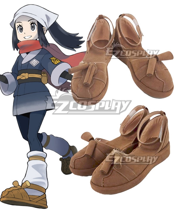 PM PM Legends: Arceus Female protagonist Akari Brown Cosplay Shoes