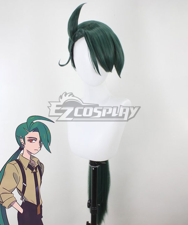 PM PM Scarlet and Violet Elite Four Rika Green Cosplay Wig