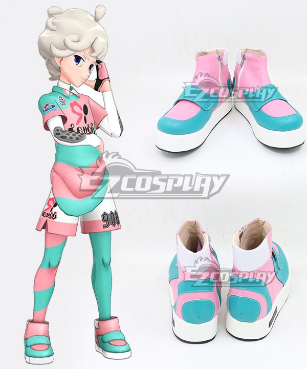 PM PM Sword And Shield Bede Uniforms Blue Green Cosplay Shoes