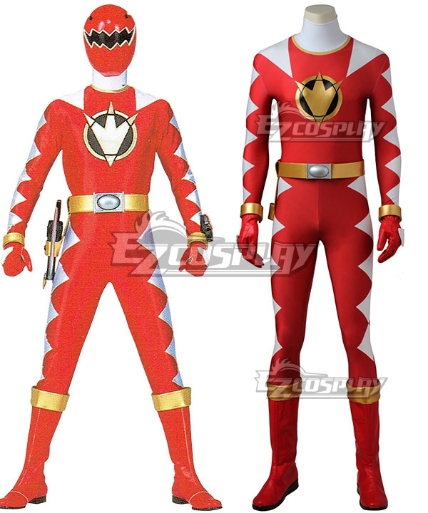 Power Rangers Dino Thunder Red Dino Ranger Conner McKnight Cosplay Costume