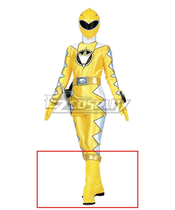 Power Rangers Dino Thunder Yellow Dino Ranger Yellow Shoes Cosplay Boots