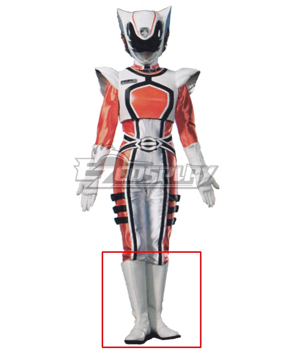 Power Rangers S.P.D. SPD Kat Ranger White Shoes Cosplay Boots