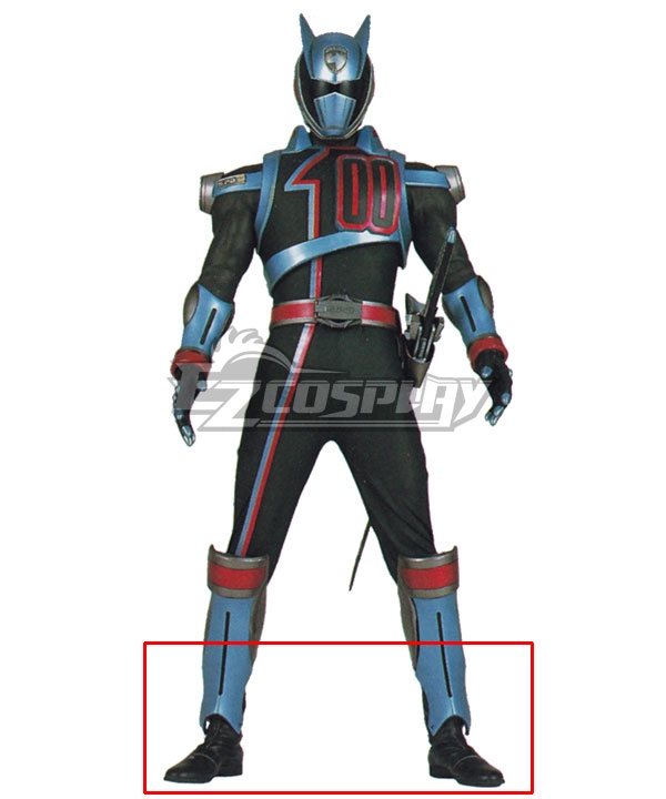 Power Rangers S.P.D. SPD Shadow Ranger Black Shoes Cosplay Boots
