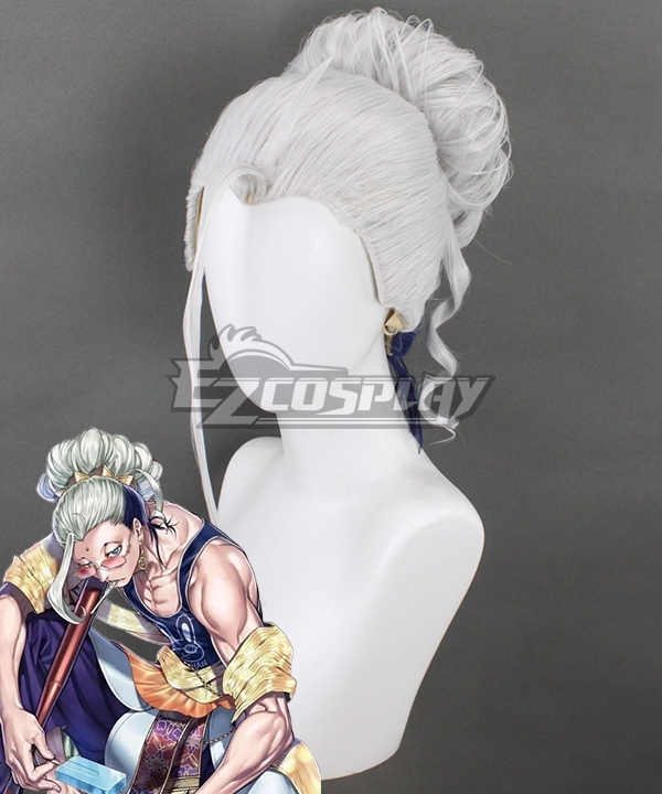 Record of Ragnarok Buddha Silver Cosplay Wig