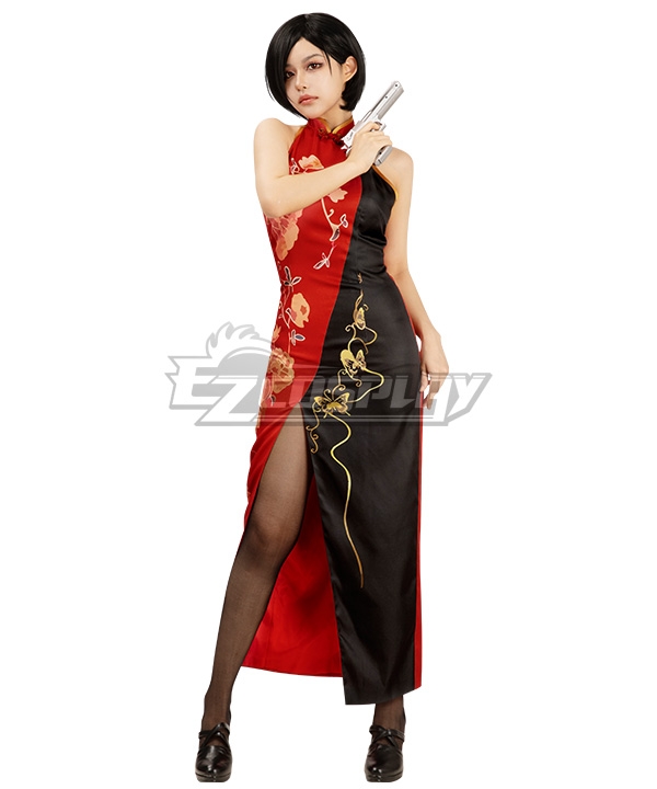 Resident Evil IV 4 Remake Ada Wong Cheongsam Cosplay Costume