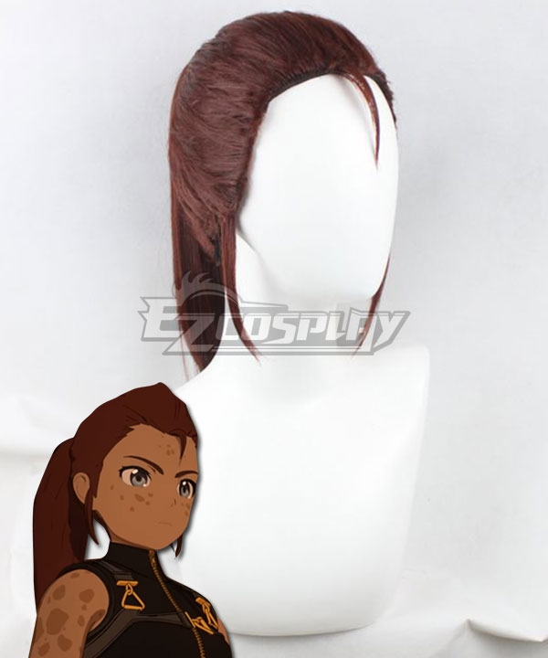 RWBY Ilia Amitola Red Brown Cosplay Wig