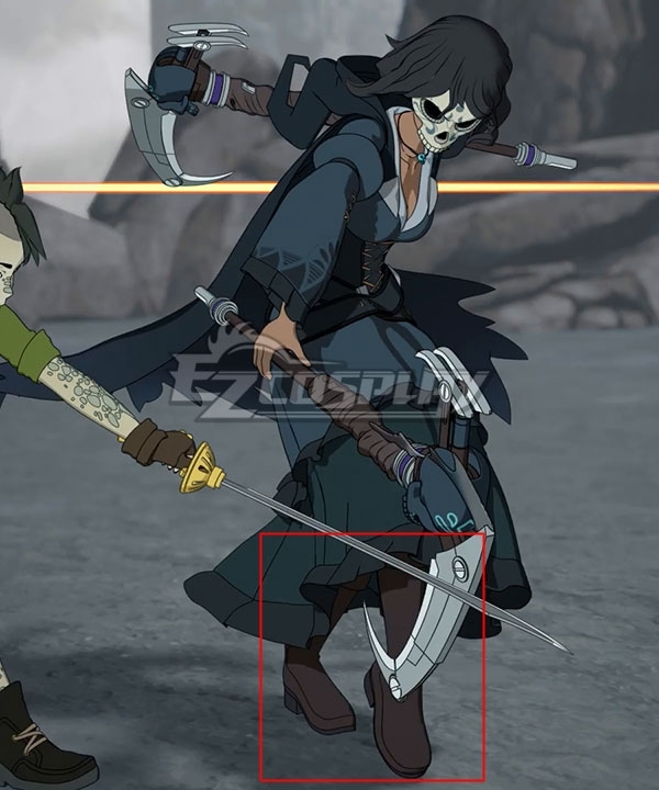 RWBY Maria Calavera Brown Shoes Cosplay Boots