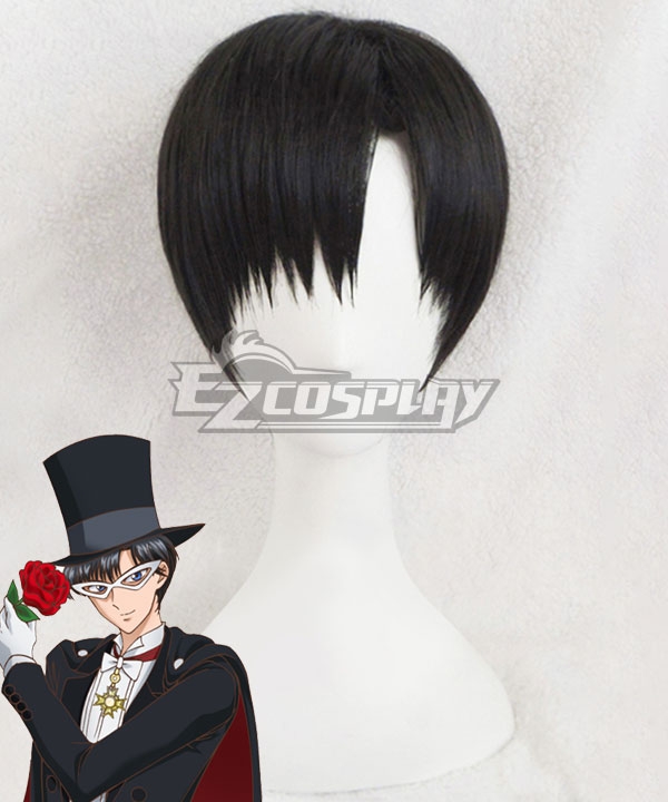 Sailor Moon Crystal Tuxedo Mask Mamoru Chiba Black Cosplay Wig
