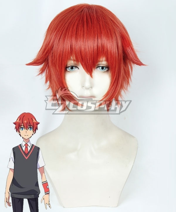 SSSS.Gridman Yuta Hibiki Orange Red Cosplay Wig