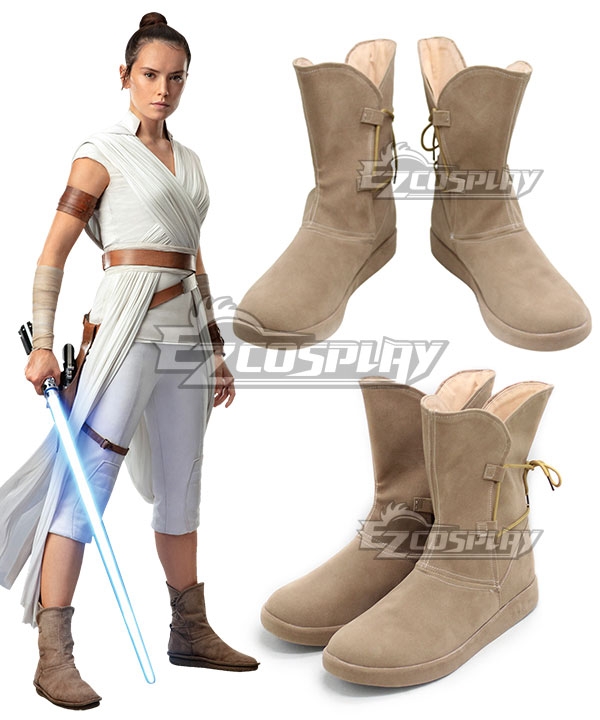 Star Wars The Rise Of Skywalker Rey Grey Shoes Cosplay Boots