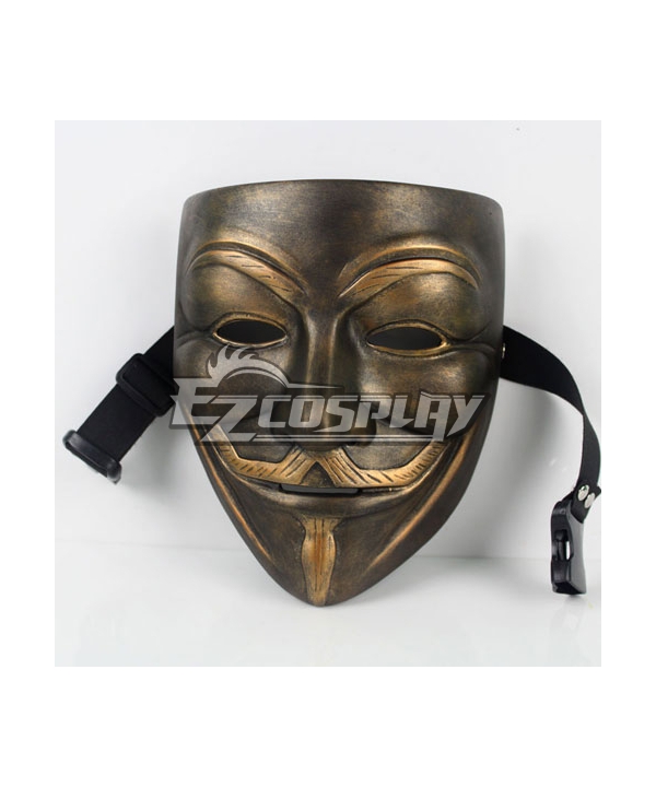 V for Vendetta Cosplay Mask Bronze