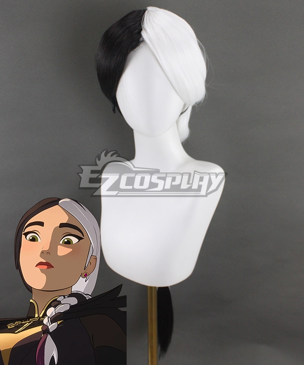 The Dragon Prince Season 4 Claudia Black White Cosplay Wig
