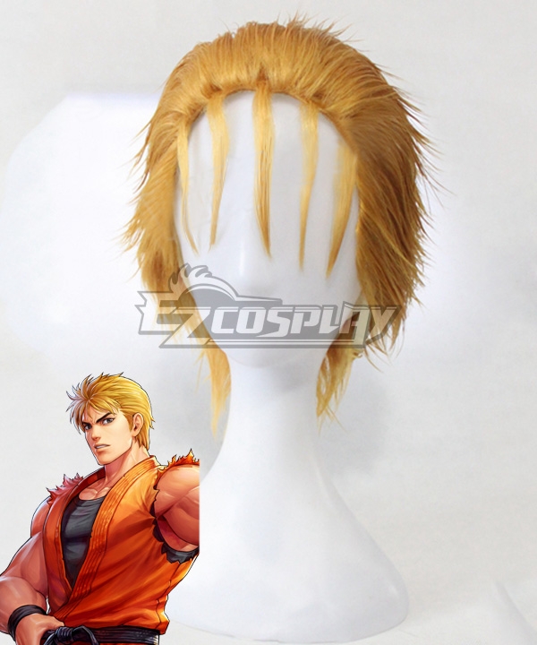The King Of Fighters KOF Ryo Sakazaki Golden Cosplay Wig