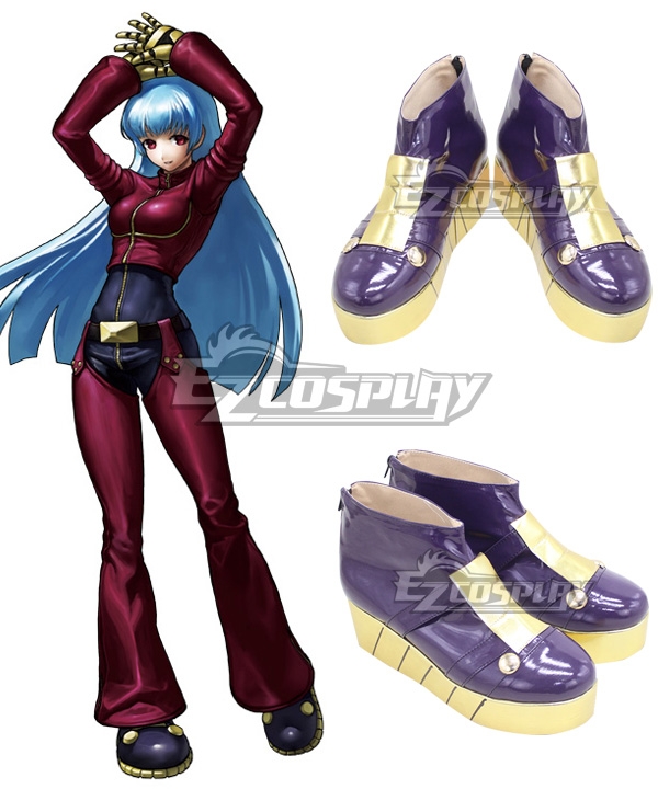 The King of Fighters Kula Diamond Purple Cosplay Shoes