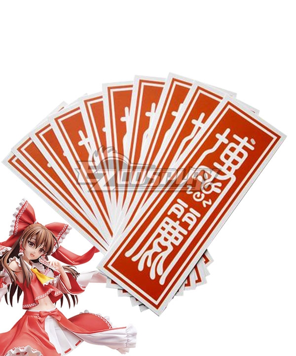 Touhou Project Hakurei Reimu 10 Cards Cosplay Accessory Prop