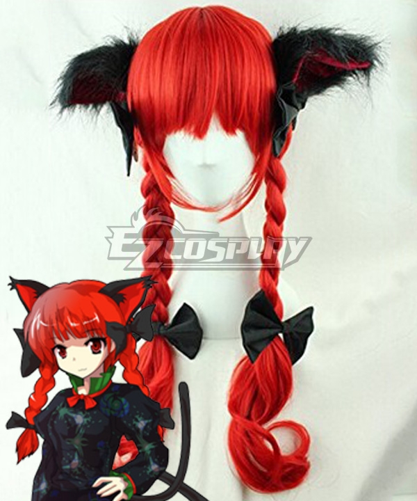 Touhou Project Kaenbyou Rin Red Cosplay Wig