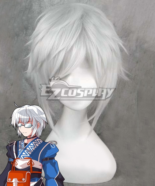 Touhou Project Morichika Rinnosuke White Cosplay Wig