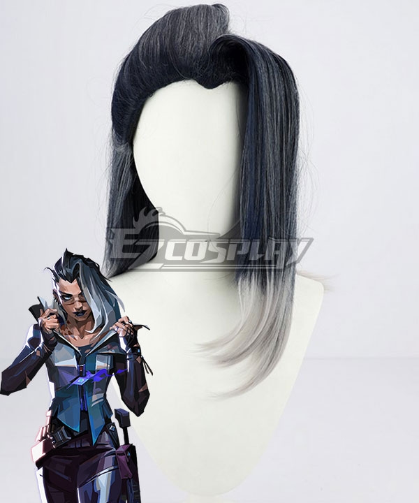 Valorant Fade Silver Gray Cosplay Wig