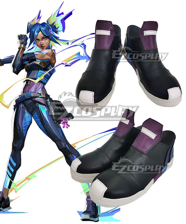 Valorant Neon Blue Cosplay Shoes
