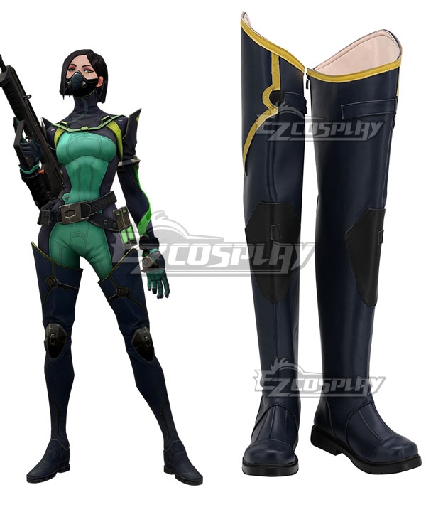 Valorant Viper Deep Blue Shoes Cosplay Boots