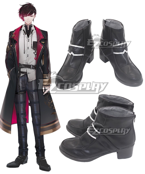 Virtual YouTuber NIJISANJI XSOLEIL Ver Vermillion Black Cosplay Shoes
