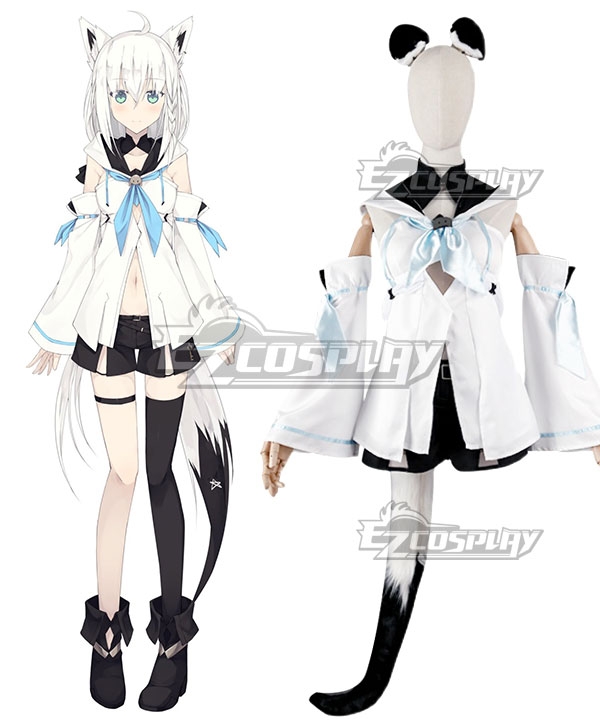 YouTuber Vtuber Shirakami Fubuki Cosplay Costume