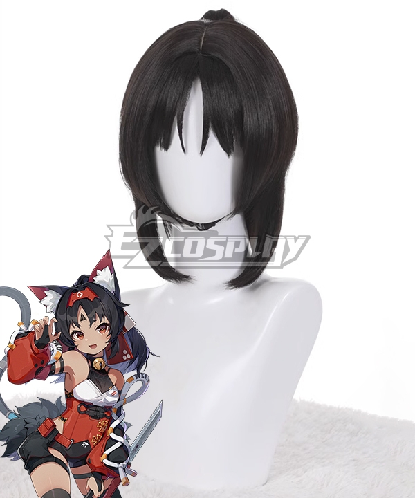 Zenless Zone Zero Nekomiya Mana Black Cosplay Wig