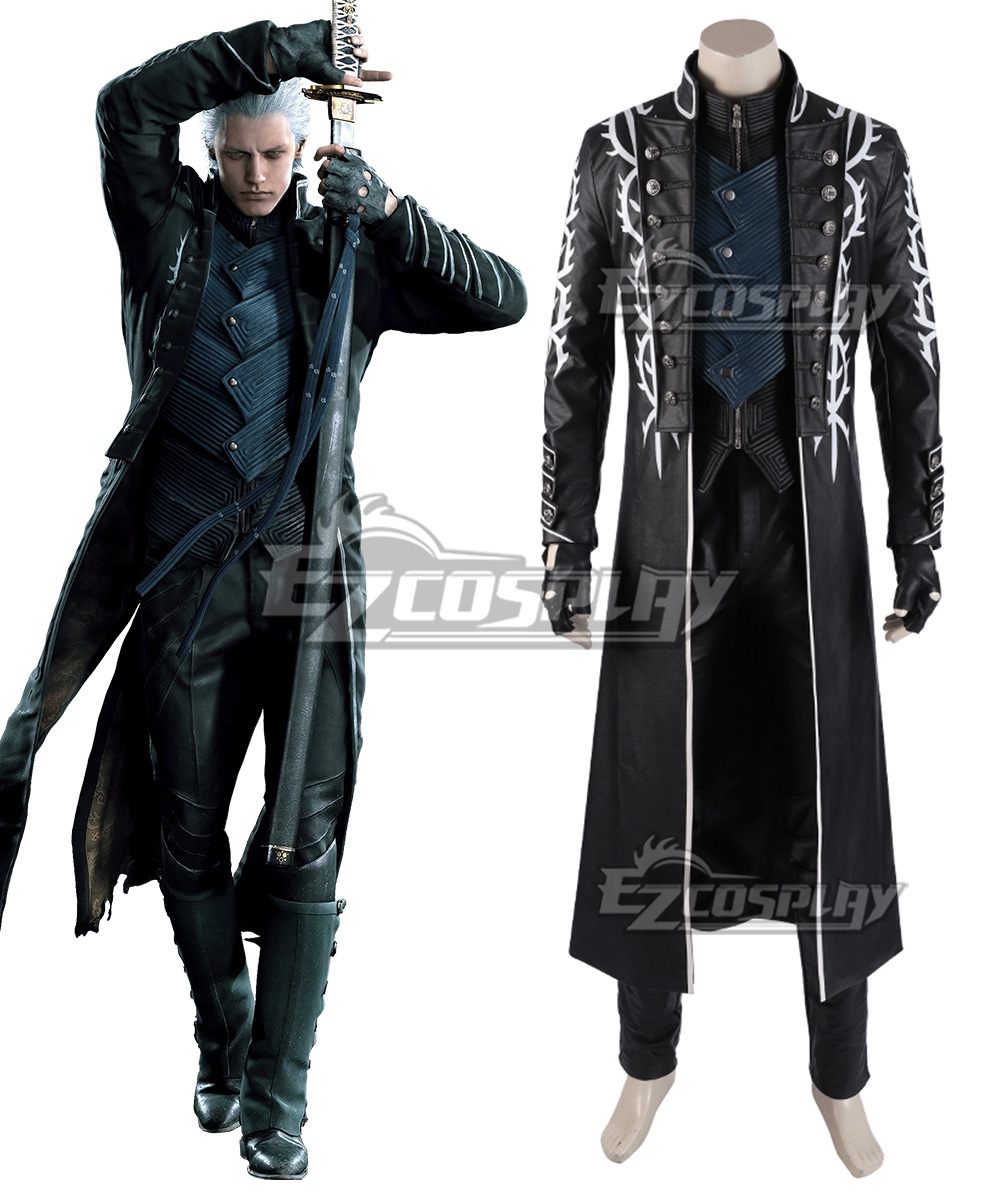 Devil May Cry 5 Vergil Black Cosplay Costume