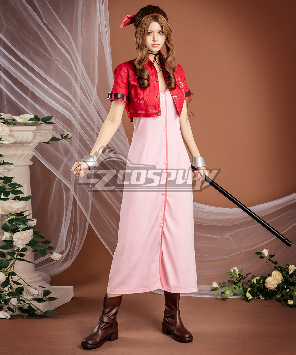 Final Fantasy VII FF7 Aerith Gainsborough Aeris Cosplay Costume