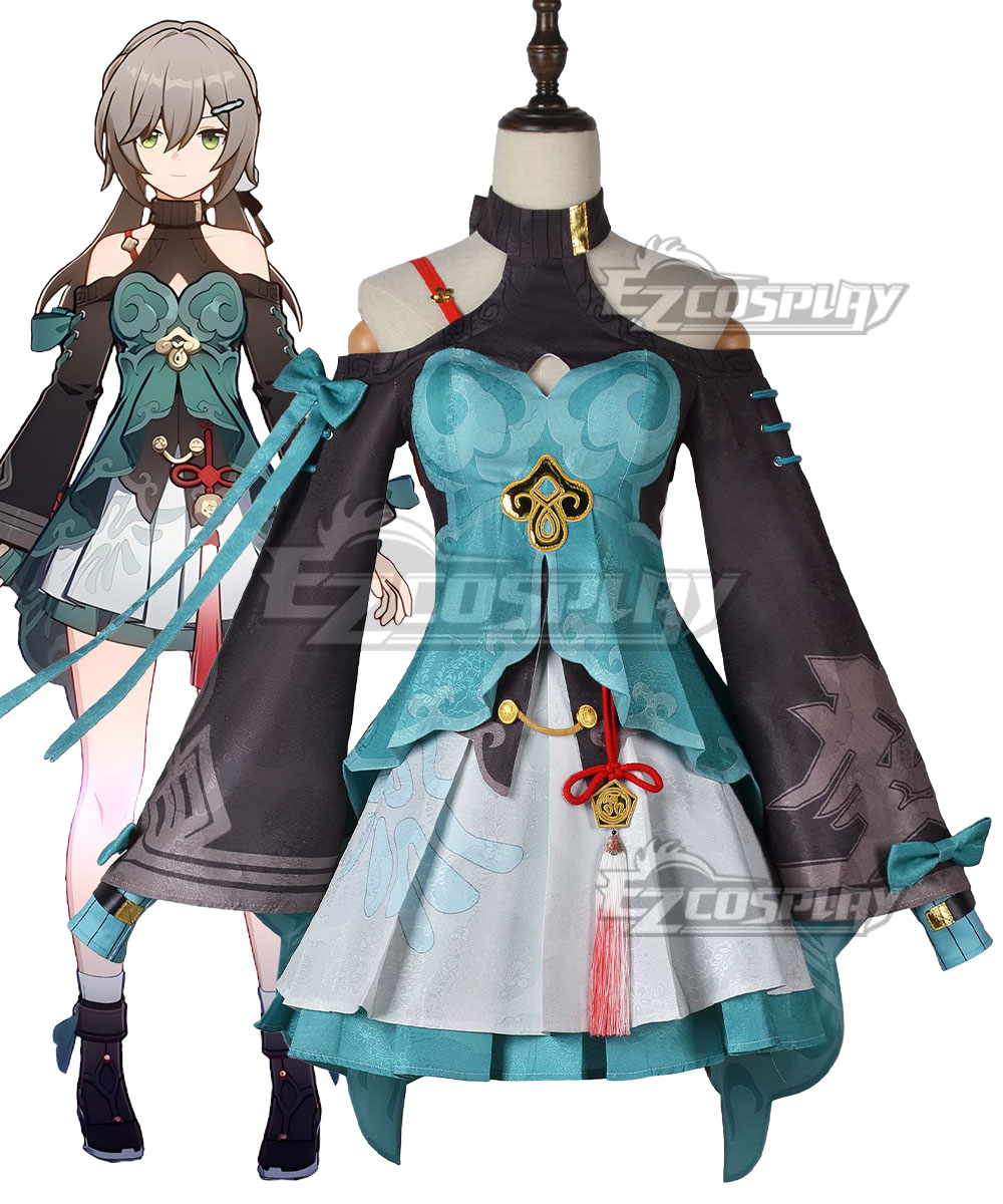 Honkai: Star Rail Qingque Green Cosplay Costume