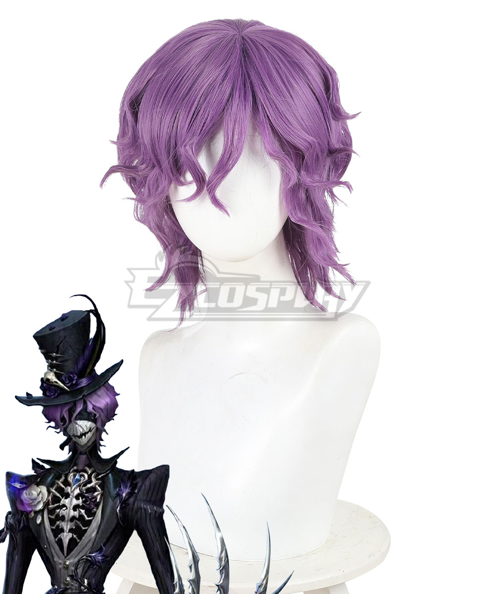 Identity V The Ripper Jack Black Bones Purple Cosplay Wig