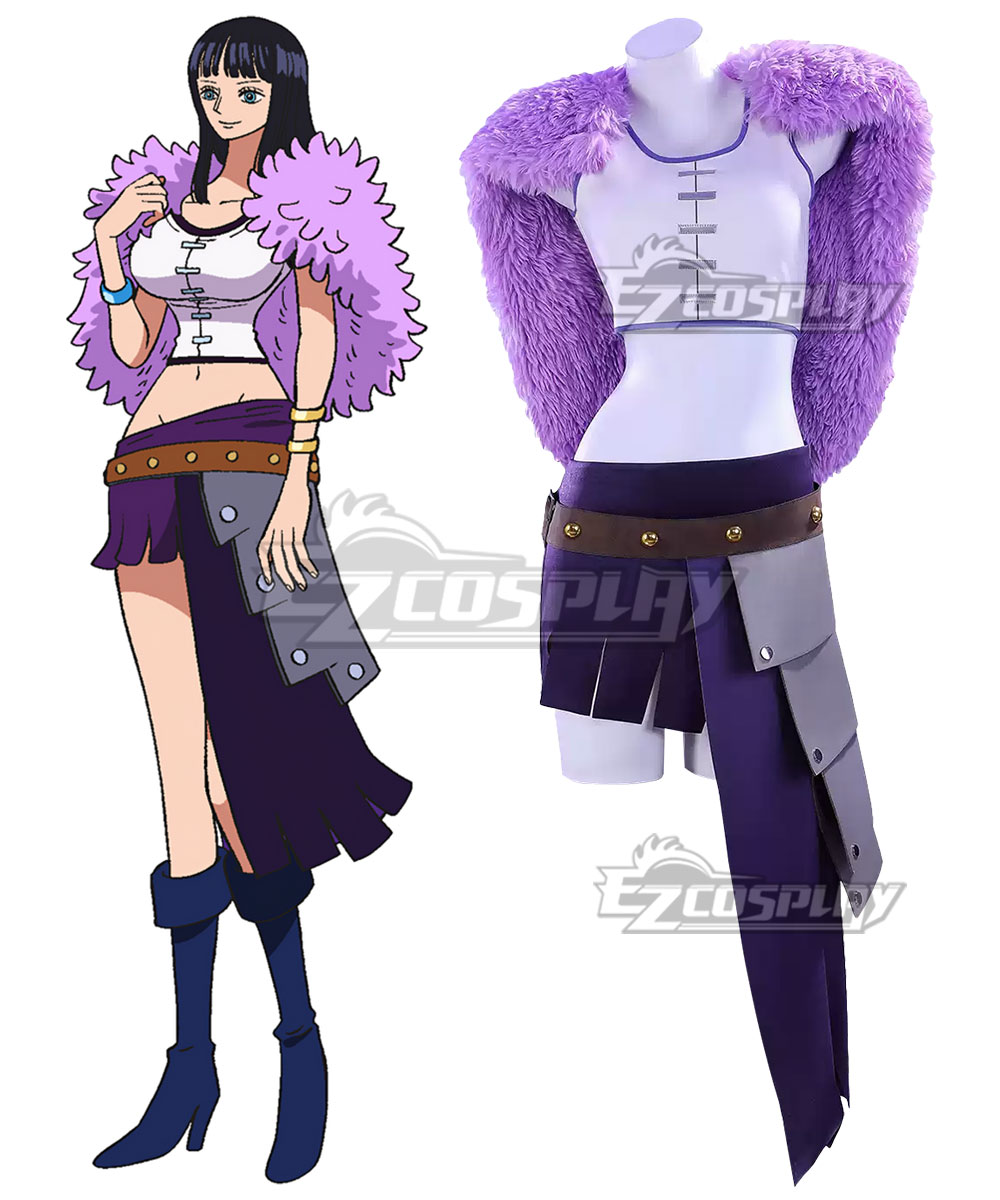 One Piece Nico Robin Elbaph Arc Anime Purple Cosplay Costume