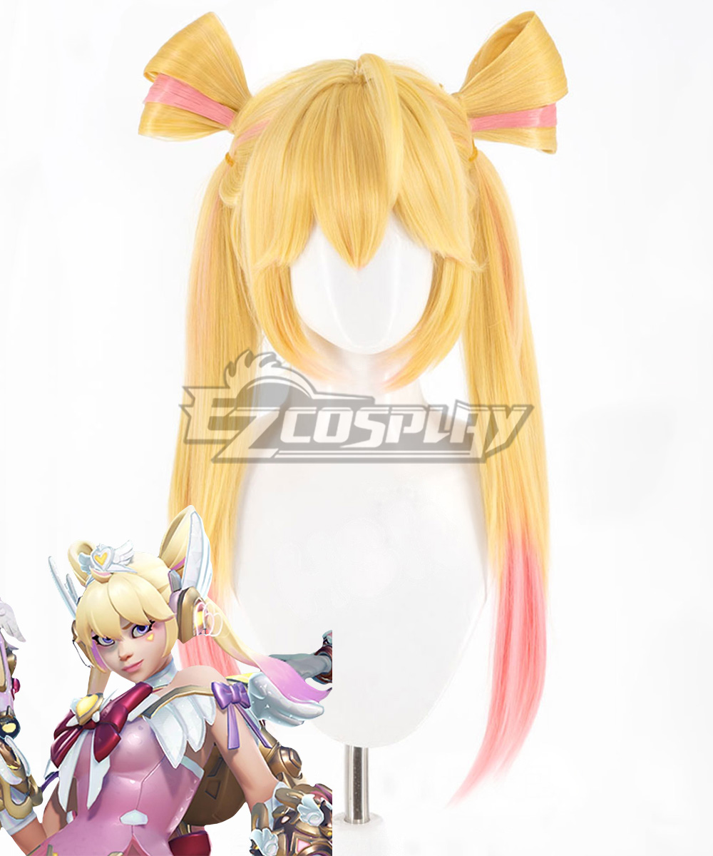 Overwatch 2 OW2 Magical Girl Juno Golden Cosplay Wig