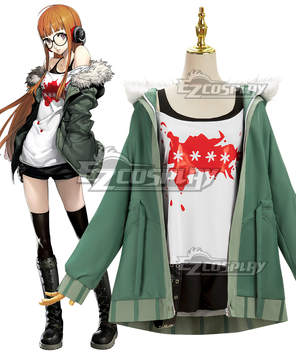 Persona 5 Futaba Sakura Orange Cosplay Wig 463D