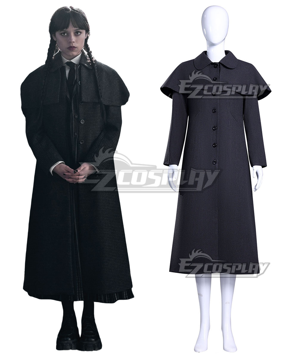 Wednesday Season 2 Wednesday Black Coat Cosplay Costume-Only Coat