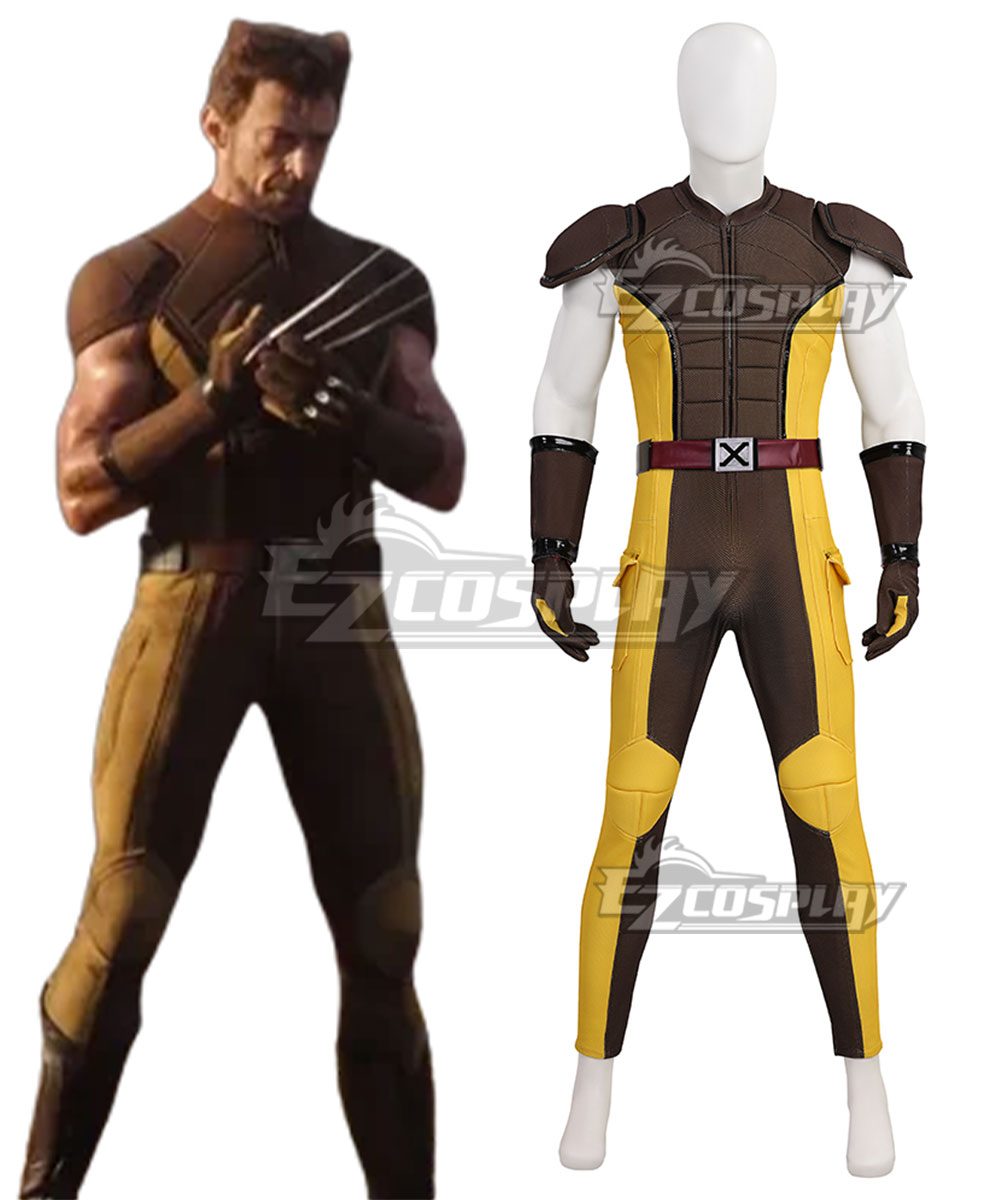 Marvel Deadpool 3 Wolverine and Deadpool Wolverine Brown Battle Suit ...