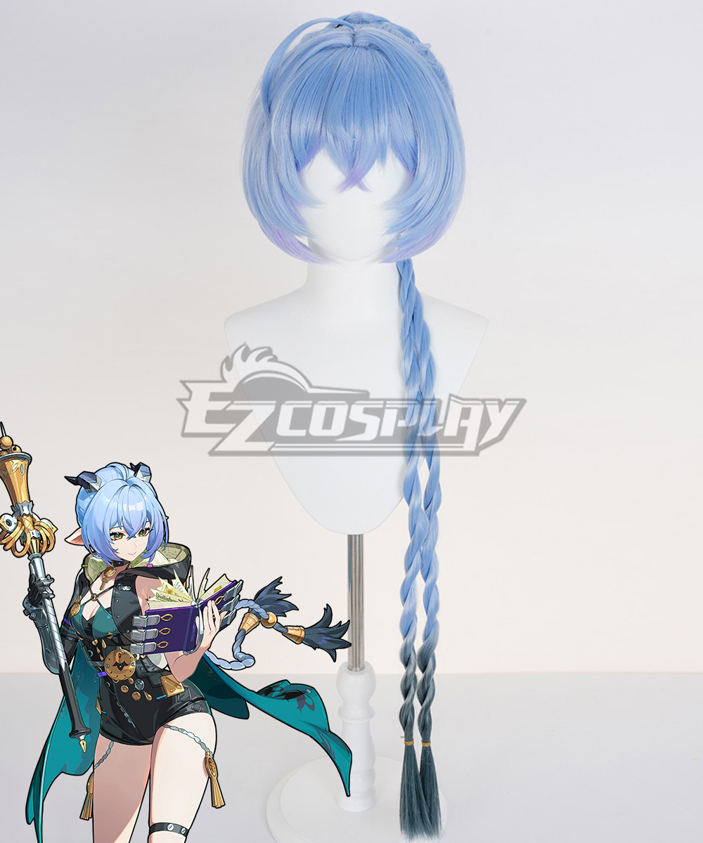 Zenless Zone Zero ZZZ Lucia Blue Cosplay Wig